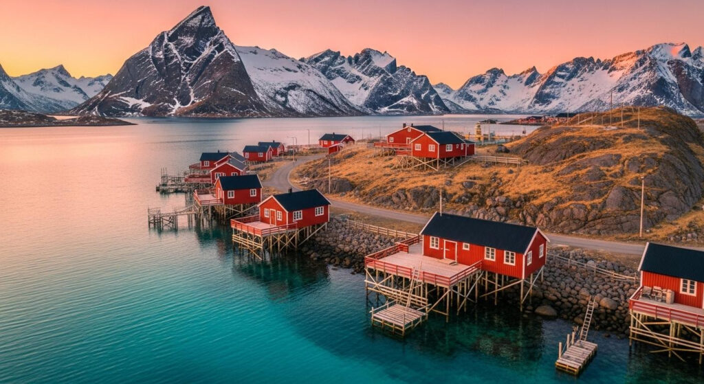This village of 900 glows salmon pink for three hours every Arctic ...