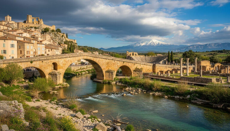 This Roman bridge crosses 2,000 years where two intact towns meet over ...