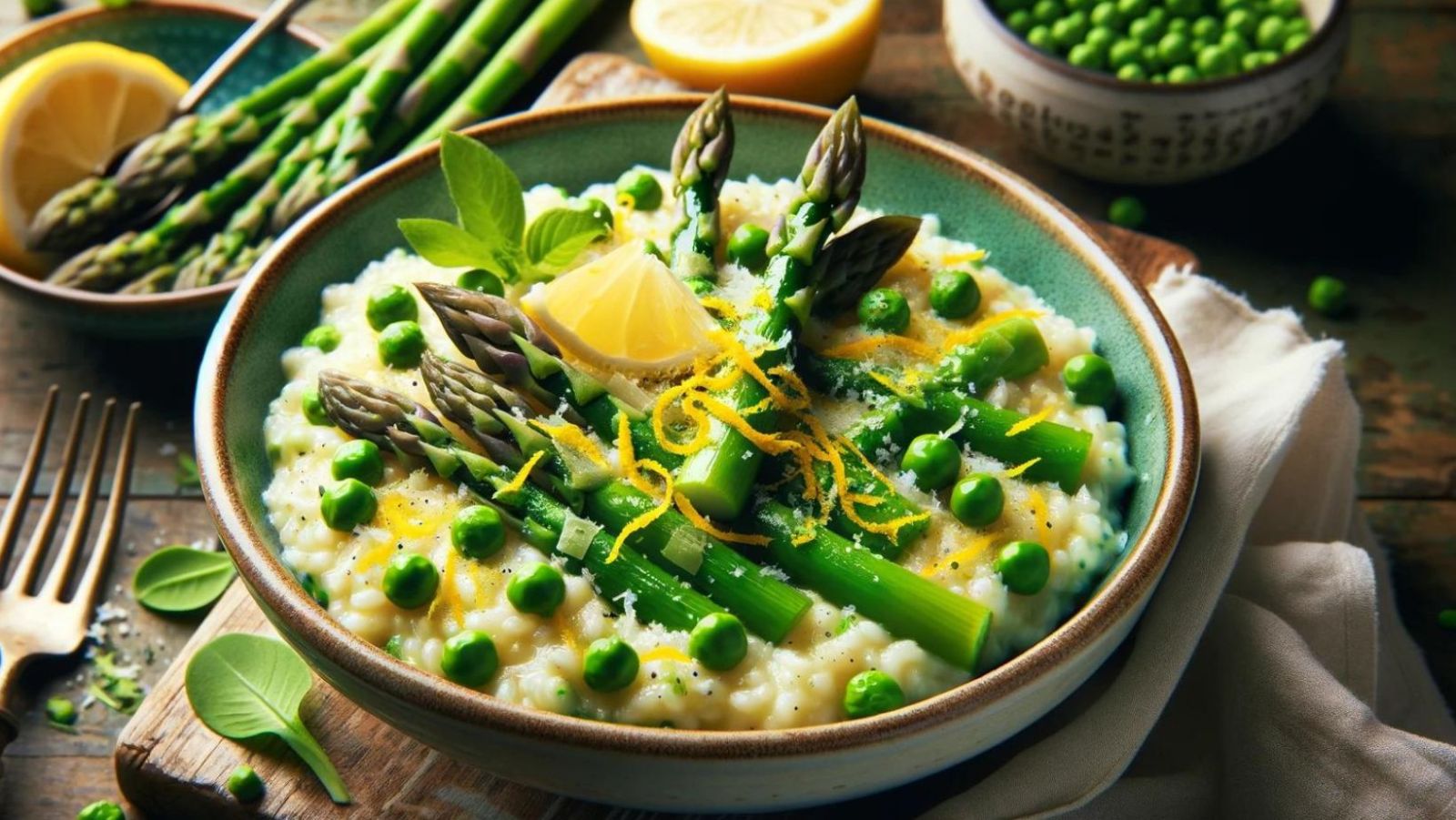 Recette de Printemps: Risotto aux Petits Pois et Asperges Vertes