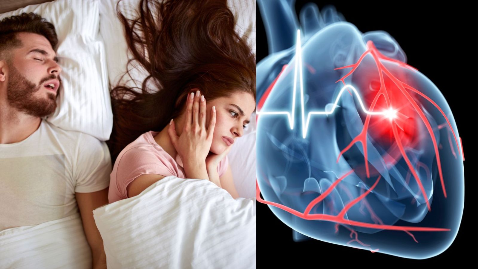 Vous ronflez 3 fois/semaine ? Votre risque d'infarctus explose de 130% ...