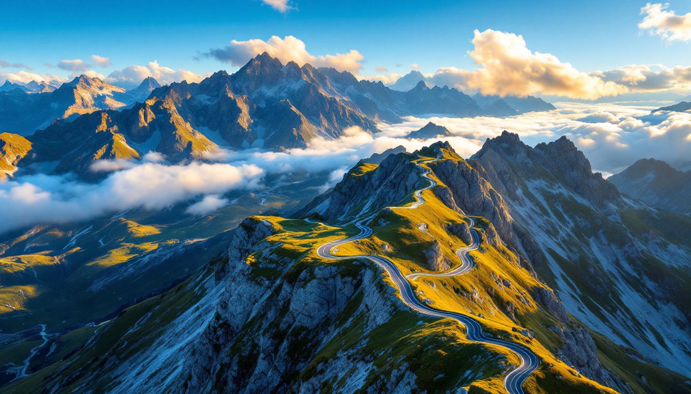 La plus haute route de France culmine à 2802 mètres dans les Alpes