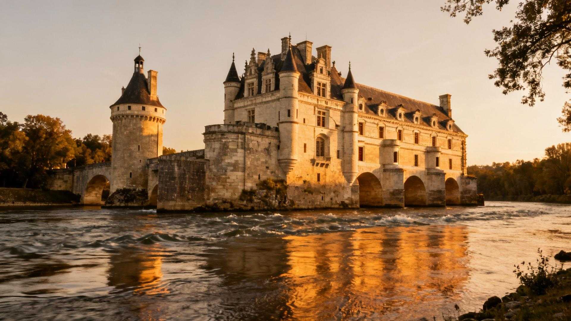 Ce château du Maine-et-Loire est bâti directement dans la Loire depuis 1453